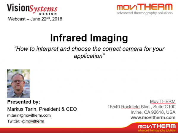 Infrared Imaging Webcast now available on demand - moviTHERM
